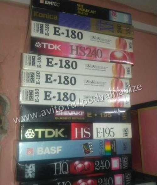 Чистые видеокассеты VHS basf TDK SKC