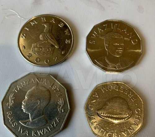 Монеты Африки (Гана,Танзания,Свазиленд,Зимбабве