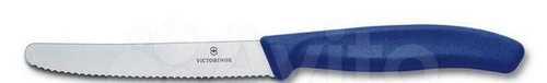 Нож столовый victorinox SwissClassic, лезвие 11 см с серрейторной заточкой, синий