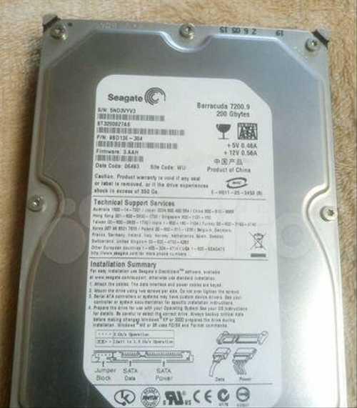 Seagate Barracuda 7200.9 ST3200827AS 200Gb