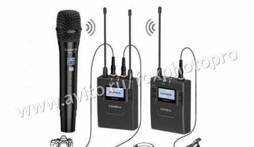 Микрофон comica CVM-WM300B TX+HTX+RX UHF 96-каналы