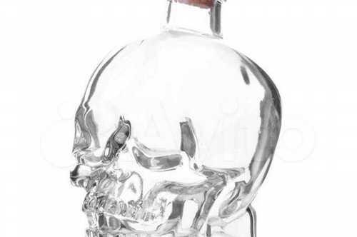 Бутылка стеклянная череп 1000мл. (62-Б32-1000)