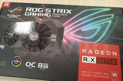 Видеокарта asus RX570 strix gaming 8Gb