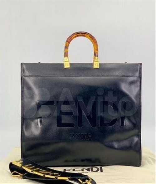 Сумка шоппер Fendi черная