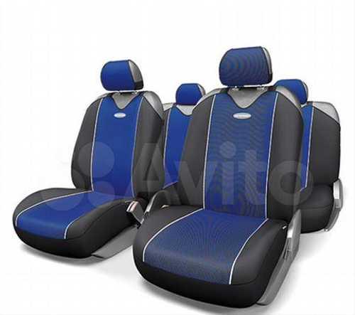 Майки на сиденья carbon plus CRB-902P BK/BL