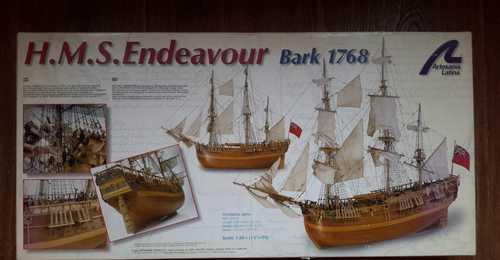 Сборная модель корабля HMS endeavour масштаб 1:60