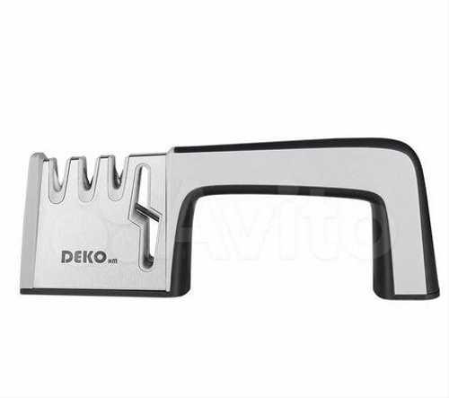 Ножеточка (точилка для ножей) deko KS01 универсальная, 4 режима заточки, черно-серая 041-0026
