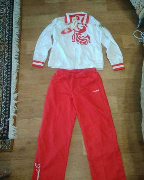 Спортивный костюм Боско красный - белый размер xxl