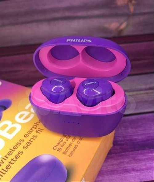 Bluetooth наушники philips Up Beat фиолетово-розов