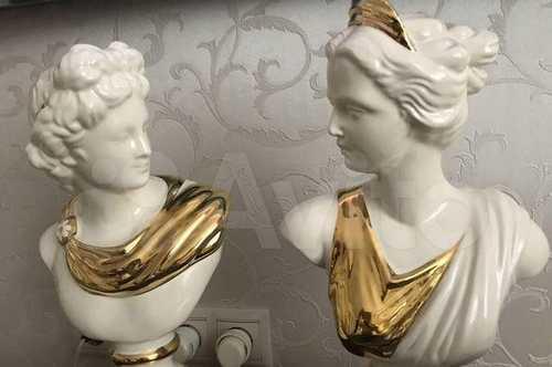 Скульптуры / бюсты Венера и Аполлон, Италия