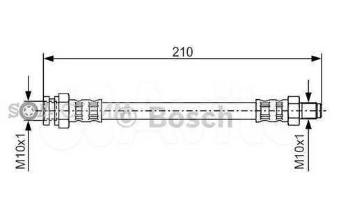 Bosch 1987476502 Шланг торм. пер. зад. 210мм