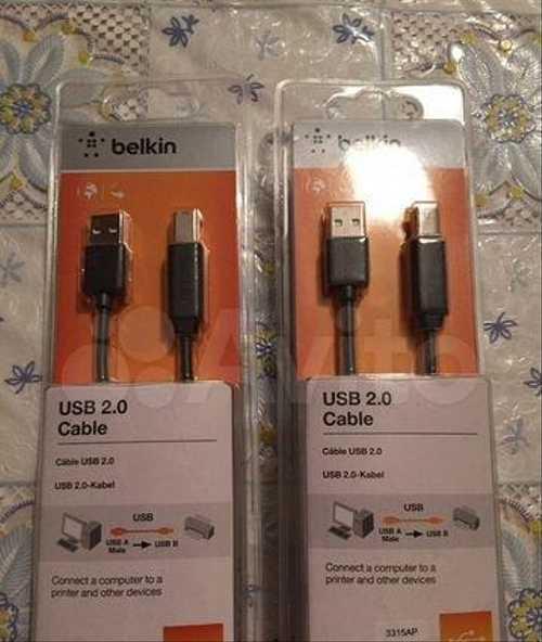 Кабель для для USB принтера belkin usb a to b 3m