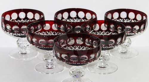 Barthmann Spode креманки бордо 30PbO Сигнатура