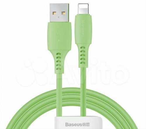Кабель USB-iP Baseus Colorful Green 1.2m 2.4A