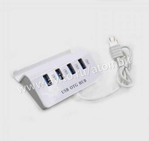Концентратор USB 2.0 / OTG (хаб) 4 порта H-506 с п