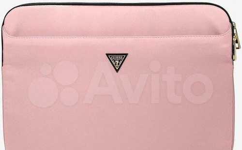 Чехол Guess Nylon with Triangle metal logo (gucs13ntmllp) для ноутбука 13 (Pink)