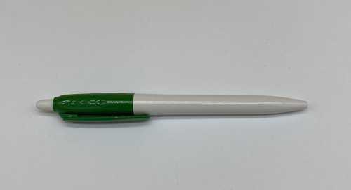 Шариковая ручка автоматическая бело-зеленая