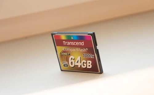 Карта памяти transcend compact flash (1000x) 64gb