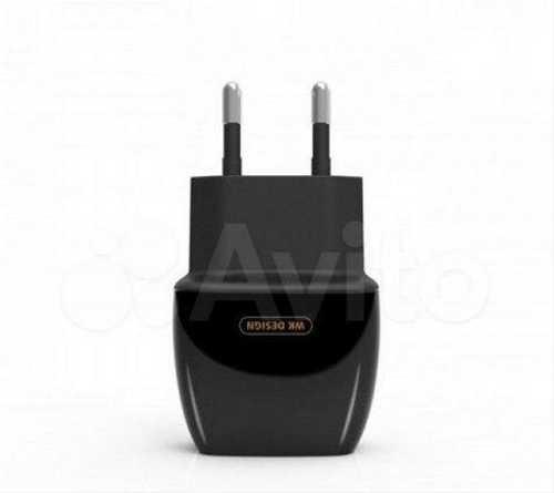 Сетевой адаптер 2USB 2.1A WK Caddy WP-U05 Black