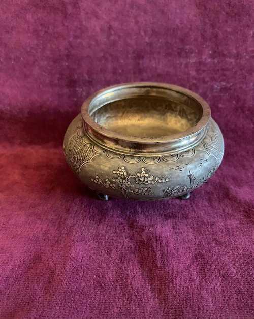 Колечница, вазочка серебро 875