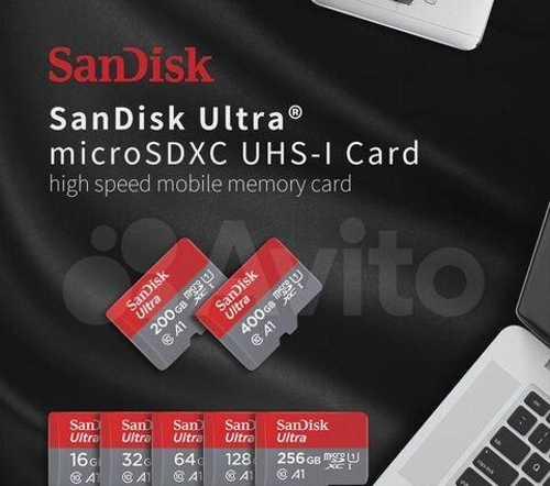 Sandisk Ultra Micro SD 128 гб 32 гб 64 Гб 256 Гб