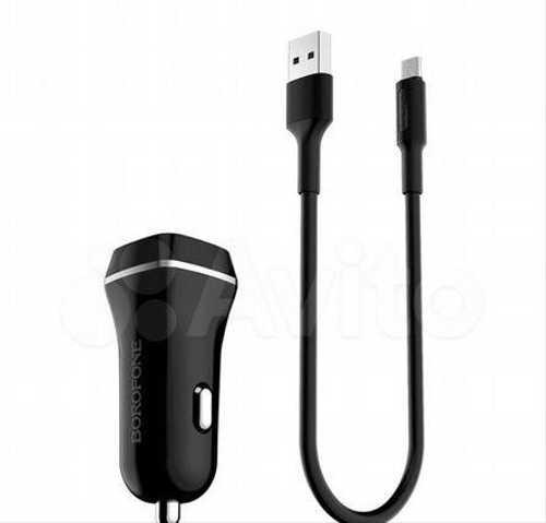 Азу USB 2.4A 2 USB порт borofone BZ2 Jouroad кабель microusb черный