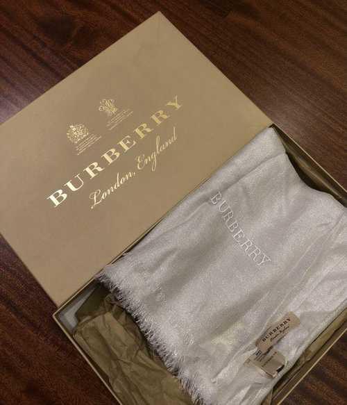 Новый шарф Burberry из 100 кашемира, оригинал