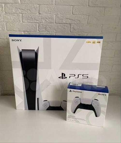 Sony PlayStation 5 с дисководом + геймпад DualSens