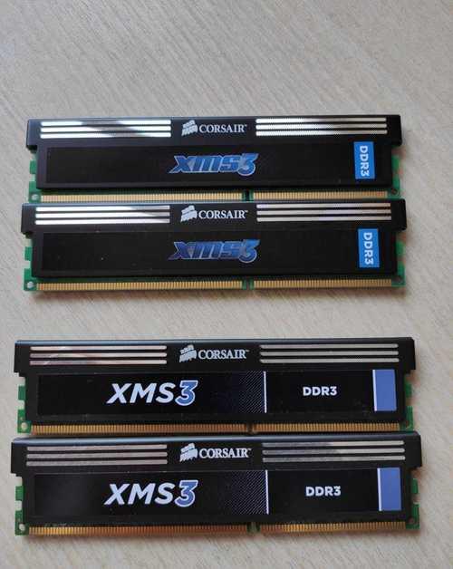 Оперативная память ddr3 Corsair 1600MHz 8Gb(4х2Gb)