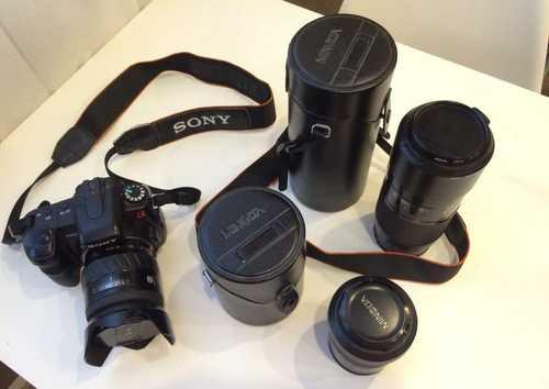 Фотоаппарат Sony a200 c комплектом объективов