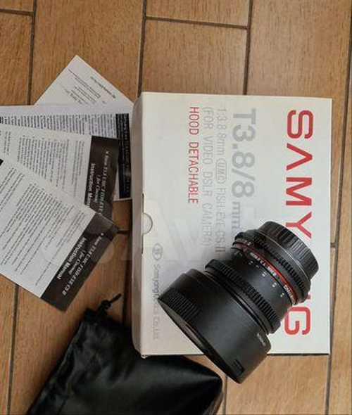 Samyang 8mm canon cs II (for video dslr camera)
