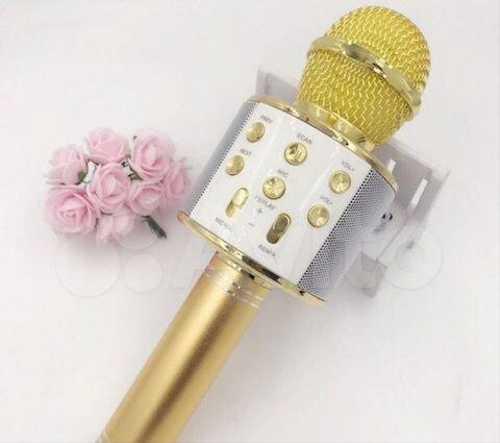 Караоке микрофон Wster WS-858 Золото