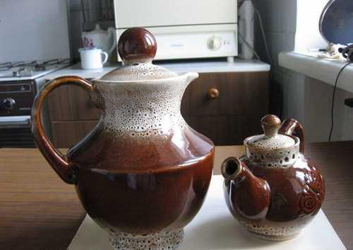 Набор художественной керамики "Кувшин и чайник"