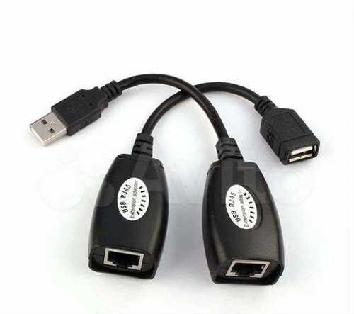 Кабель USB vcom CU824 USB2.0 (AM) -RJ45 (F) -USB2