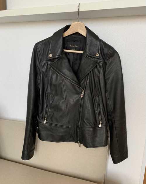 Кожаная куртка косуха Massimo Dutti