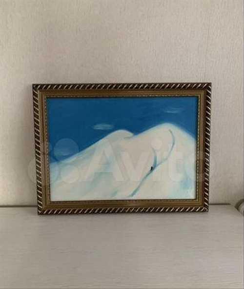Картина маслом на холсте горы Эльбрус
