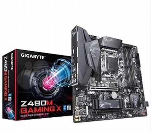М.пл. Gigabyte Z490M gaming X (LGA1200/Z490/4xDDR4/1xPCI-Ex16/1xPCI-Ex4/1xPCI-Ex1/2xM.2/SB7.1/glan/USB3.1/hdmi/DPmATX) RET #Z490M gaming X