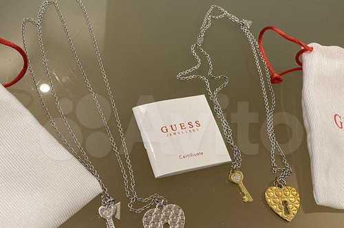 Ожерелье сердце и ключ Guess Love Keys