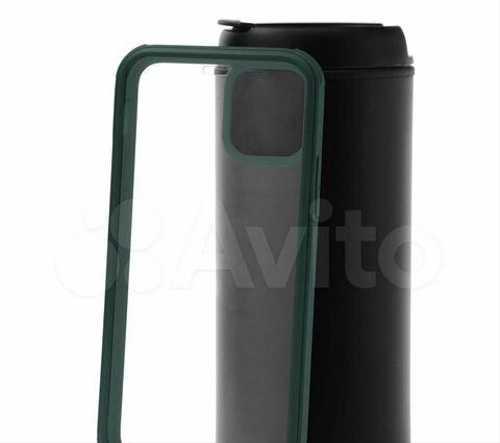 Чехол-накладка iP 11 Pro Kruche Flexible Side Frame Dark green