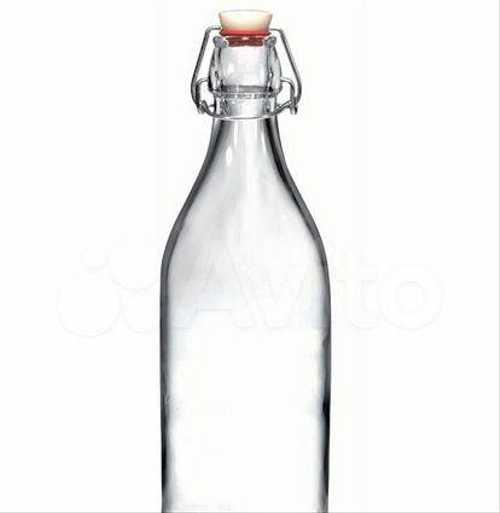 Бутылка стеклянная светлая 2000 мл с бугельной про