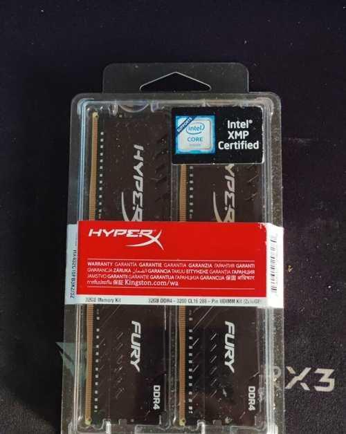 32GB DDR4 (16x2) Hyper X - 3200CL16 - 288 pin