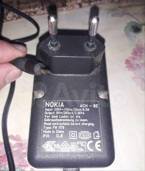 Блок питания Nokia ACH-8E зарядка