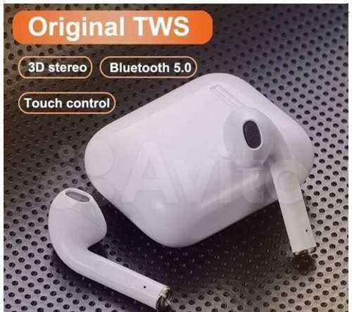 Беспроводные Bluetooth-наушники i12 TWS белые