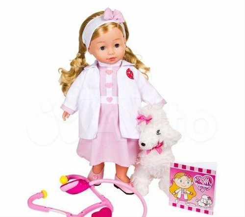 Интерактивная кукла Bambolina Молли (Molly) Доктор, с собачкой, 40 см (BD1384RU-M37)
