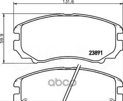 Колодки Тормозные Перед Hyundai Coupe, Elantra, Ix20, Sonata Iv, Tiburon Coupe, Tucson, Kia Magentis, Soul, Sportage, Venga 01- nisshinbo арт. NP6003