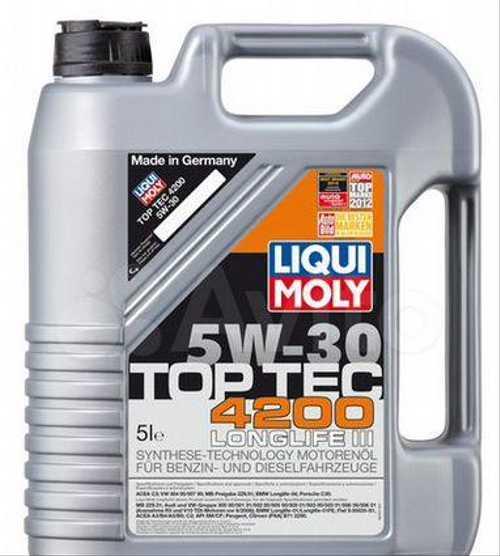 Моторное масло LiquiMoly 5W-30 Top Tec 4200 5л
