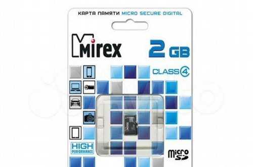Флеш карта microSD 2GB Mirex microsdhc Class 4