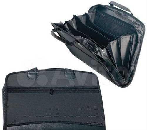 Портфель-сумка пластиковый Brauberg А4, 375*305*60 мм, на молнии, бизнес-класс, 4 отделения, 2 кармана, черный (225169)