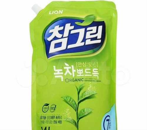 Lion Жидкость для мытья посуды Chamgreen Зелёный чай, 1,34 л
