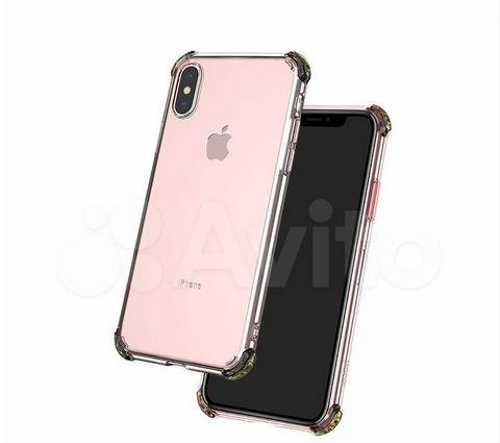 Чехол-накладка для iPhone X\XS hoco ICE shield TPU розовый